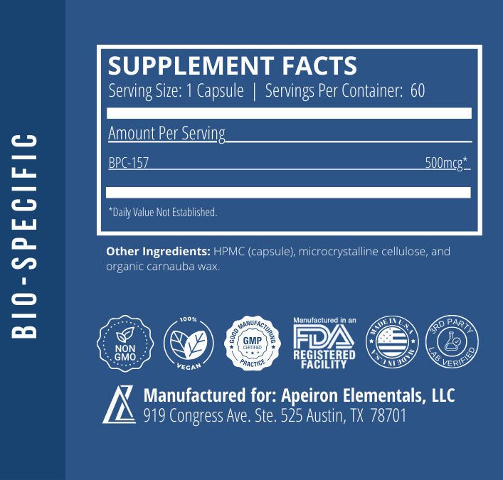 BPC-157 Capsules (500mcg) – Apeiron Elementals